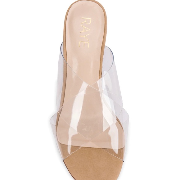 Raye Shoes Raye Vallarta Heel In Nude Clear Pvc Wedges Summer Shoes